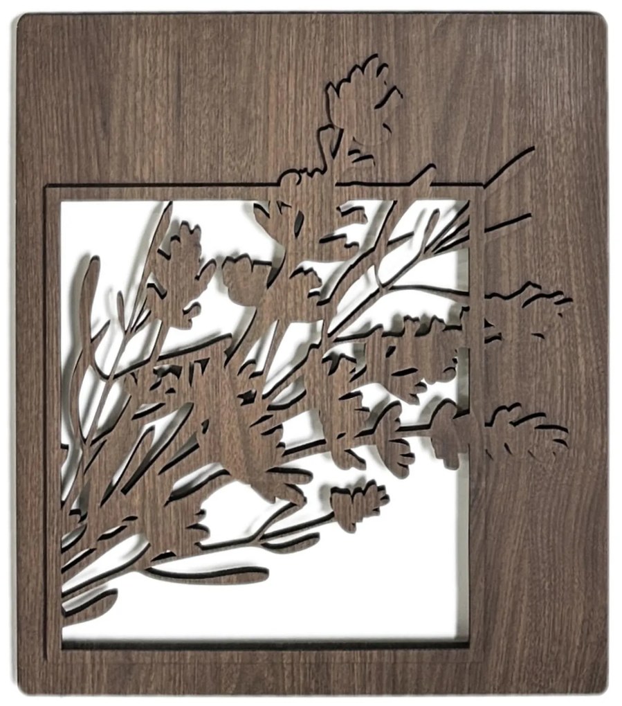 Li-Go "Květy triptych" Dřevěné obrazy 55x65 cm s hloubkou 23 mm Provedení povrchu 3xobraz: dub