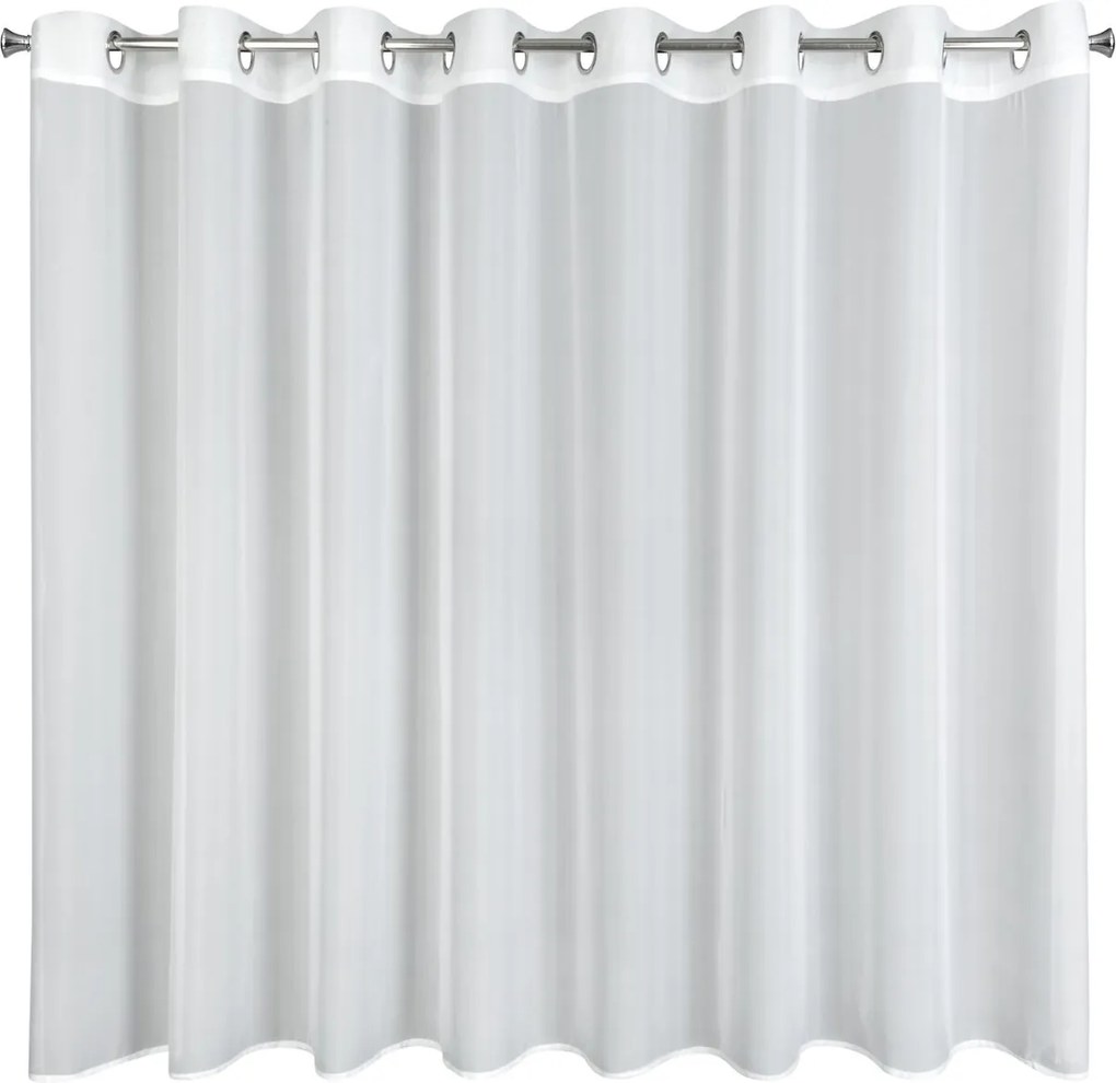 ZÁCLONA NA KROUŽCÍCH VENUS 300X145 CM BÍLÁ