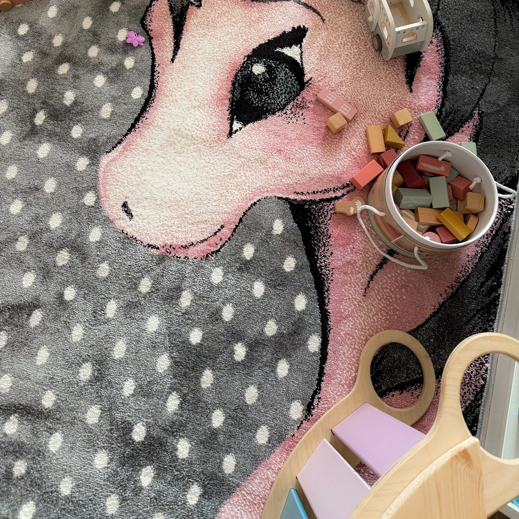 Ayyildiz, Dětský kusový koberec Kids 590 pink, 80x150, růžová, dětský pokoj