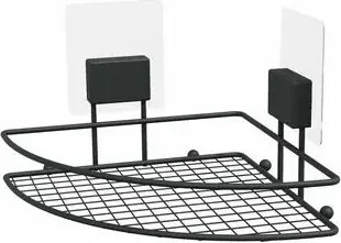 Compactor Bestlock Magic bez vrtání černá / Rohová samolepicí police d