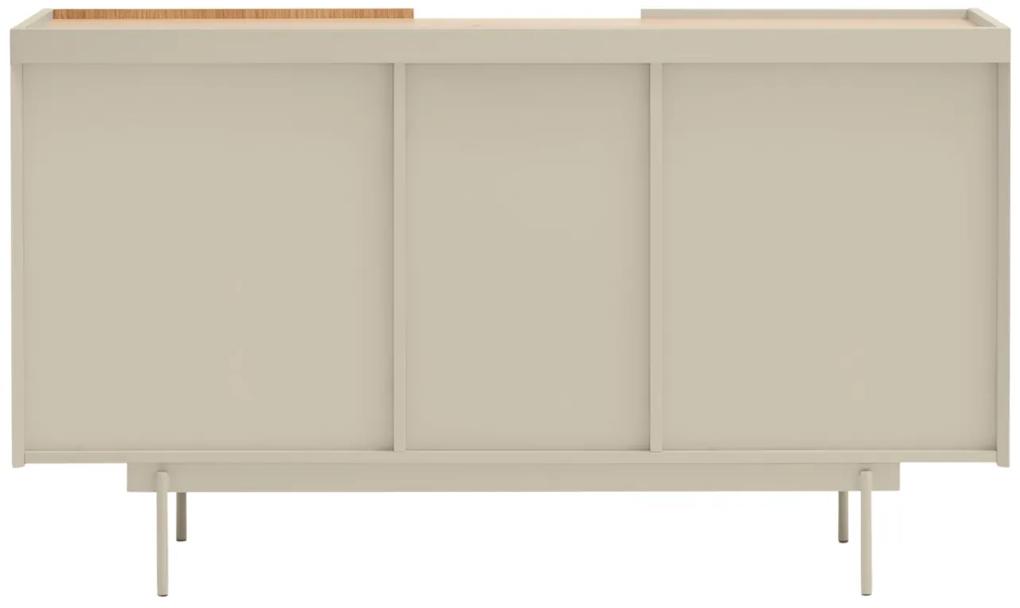 Béžová dubová komoda Teulat Otto 130 x 45 cm