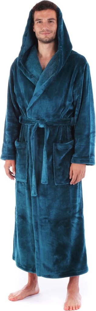 Unisex Petrolejový Župan s Kapucí Siena - Model 31 56 6430 - S