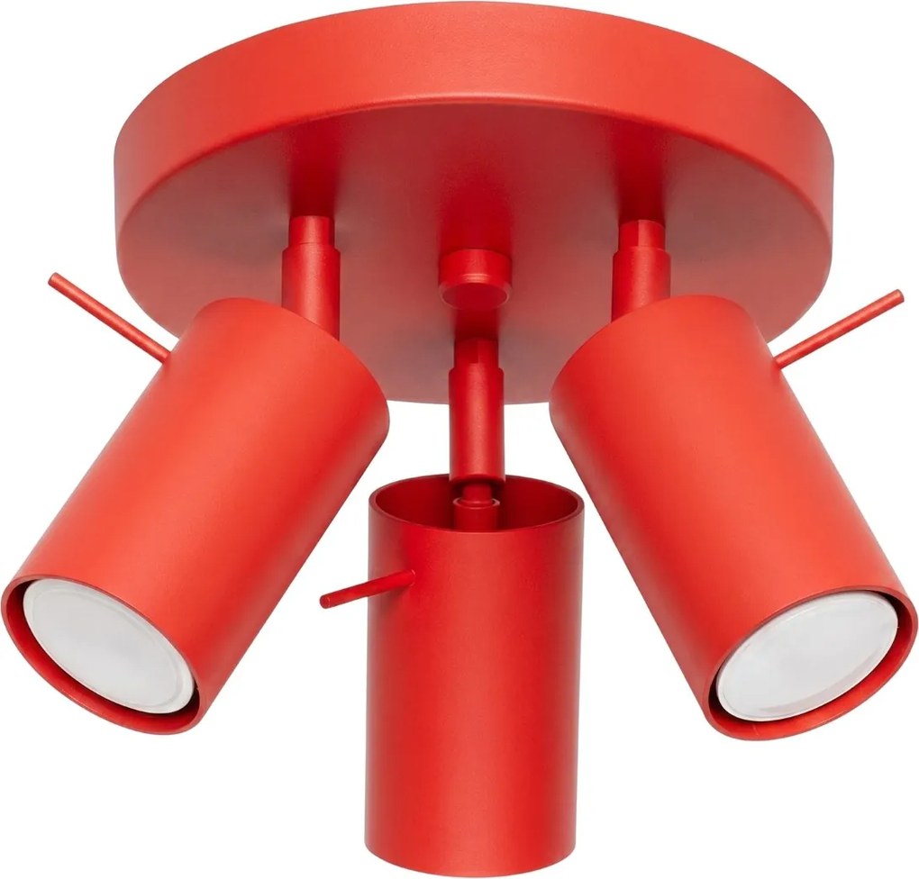 Sollux Lighting Stropní svítidlo RING 3P červené