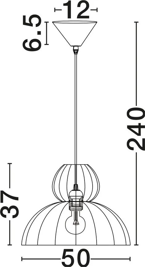 Matně bílé látkové závěsné svítidlo ø 50 cm Delina – Nova Luce