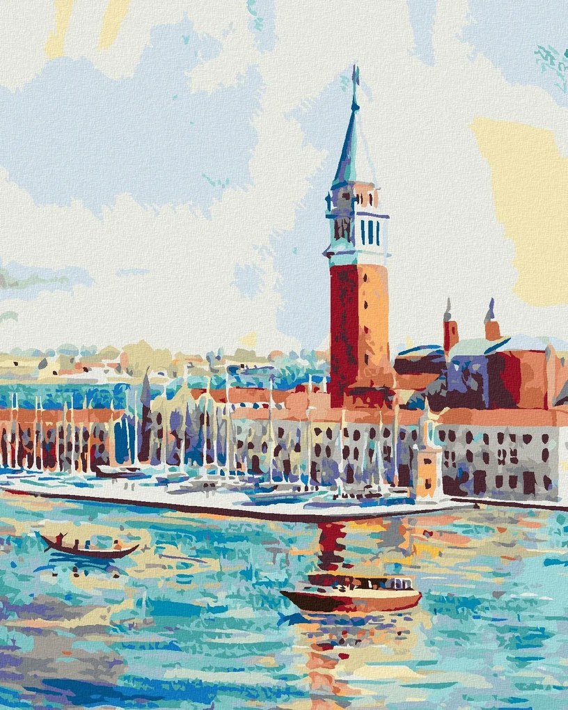 zuty zuty - malování podle čísel - ostrov san giorgio v benátkách, 80x100 cm, plátno+rám