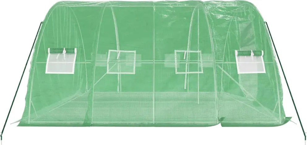 Skleník s ocelovým rámem zelený 20 m² 5 x 4 x 2,3 m 3188083
