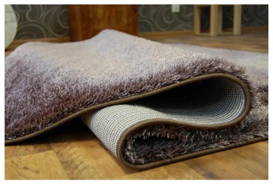 Luxusní kusový koberec Shaggy Verona hnědý 2 160x220cm