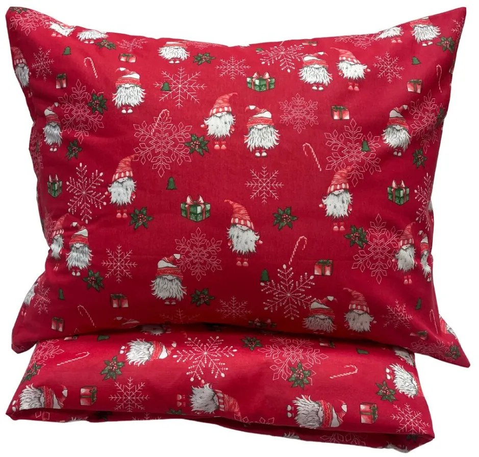 Povlečení bavlněné Vánoční Merry Christmas red 200x140cm+90x70cm TiaHome