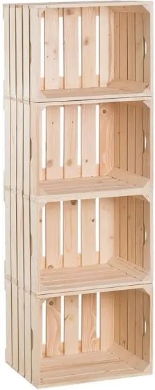 Dřevobox Dřevěné bedýnky regál 120 x 40 x 30 cm