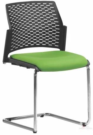 RIM Jednací židle REWIND RW 2107 čalouněný sedák bez područek Barva podnože černá podnož GALERIE - Čalounění Rim LÁTKY, KOŽENKY 3 / URBAN, VALENCIA Barva plastu RIM bílý plast