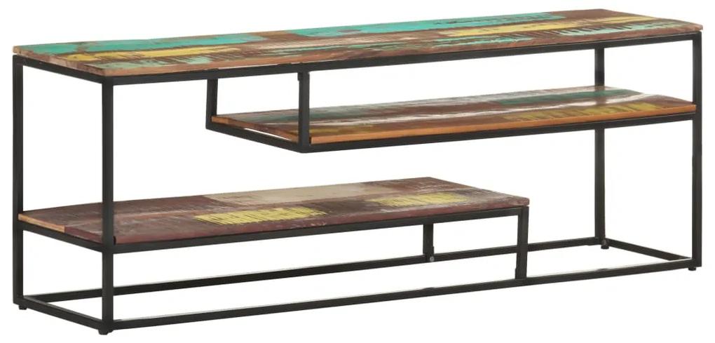 TV stolek 130 x 30 x 45 cm masivní recyklované dřevo - Default Title