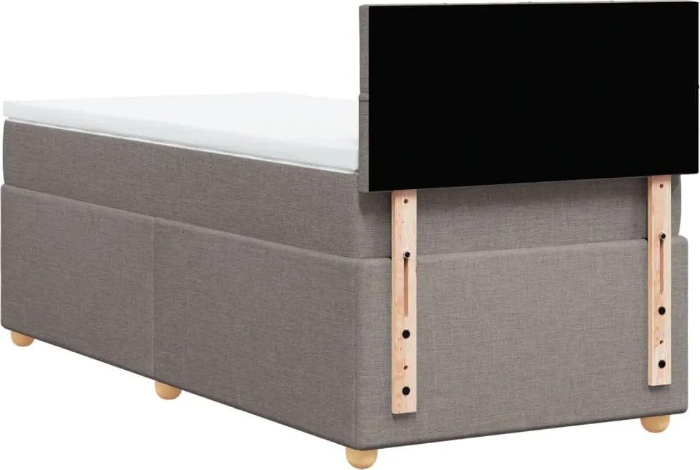 Box spring postel s matrací taupe 80x200 cm textil 3286511