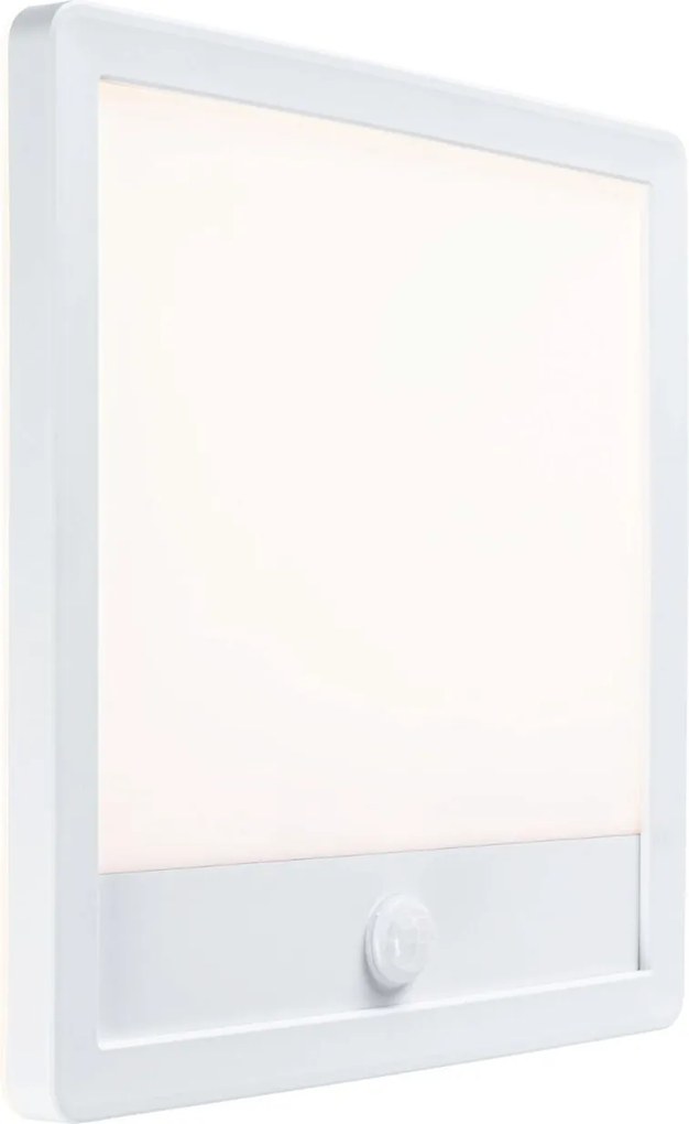 P 94707 LED venkovní panel Lamina Backlight pohybové čidlo neláká hmyz IP44 hranaté 250x47mm CCT 14W 230V bílá umělá hmota - PAULMANN