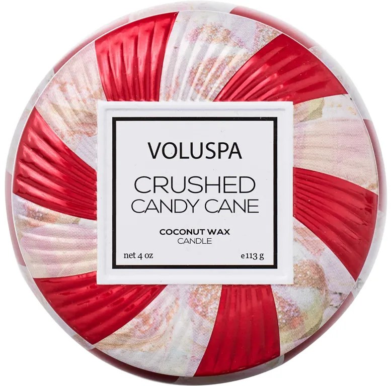 Voluspa – vonná svíčka Crushed Candy Cane (Peprmintové lízátko), 113 g
