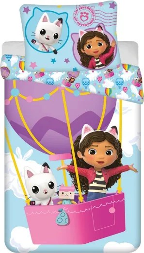 Jerry Fabrics Povlečení Gabbys Dollhouse Balloon 140x200, 70x90 cm
