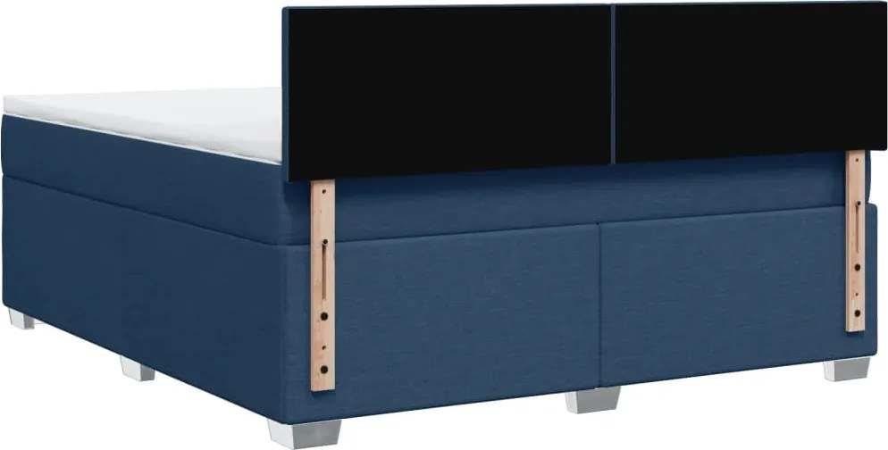 Box spring postel s matrací modrá 180x200 cm textil 3285966