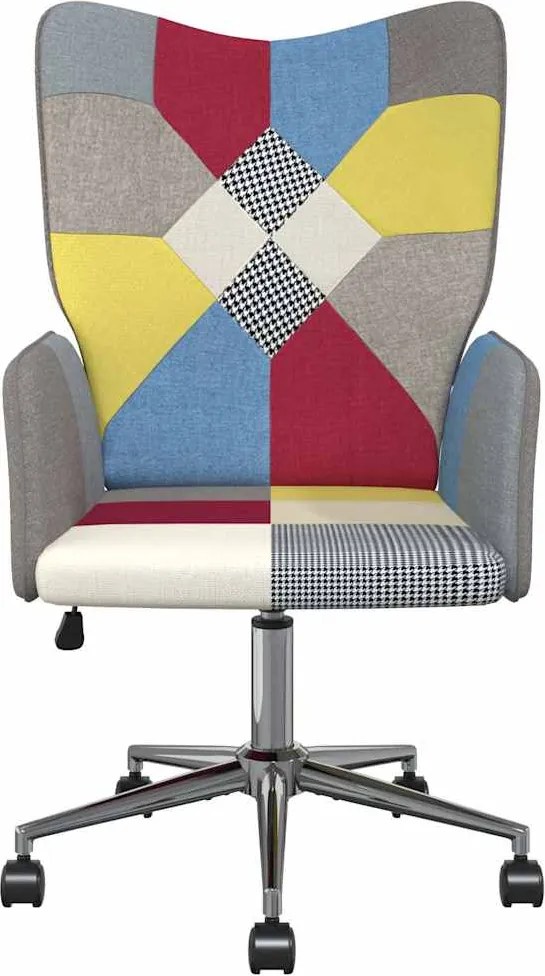 Relaxační křeslo patchwork textil 328193