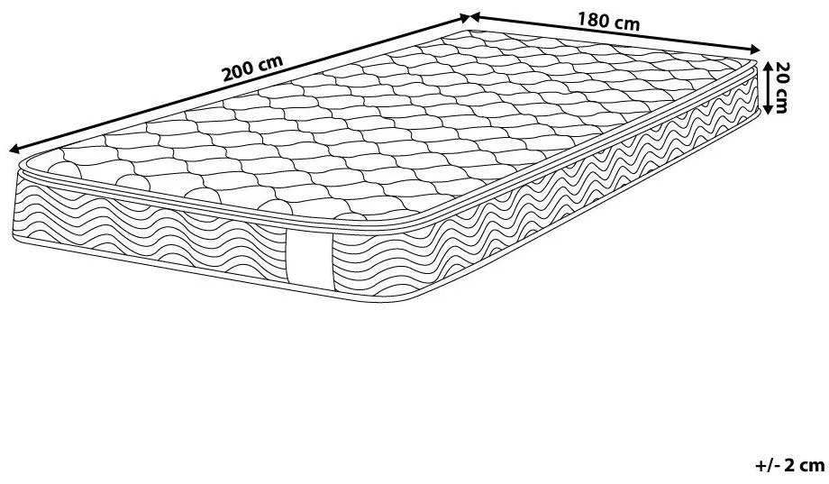 Kapesní matrace tvrdá 180 x 200 cm SPLENDOR 180 x 200 cm Beliani