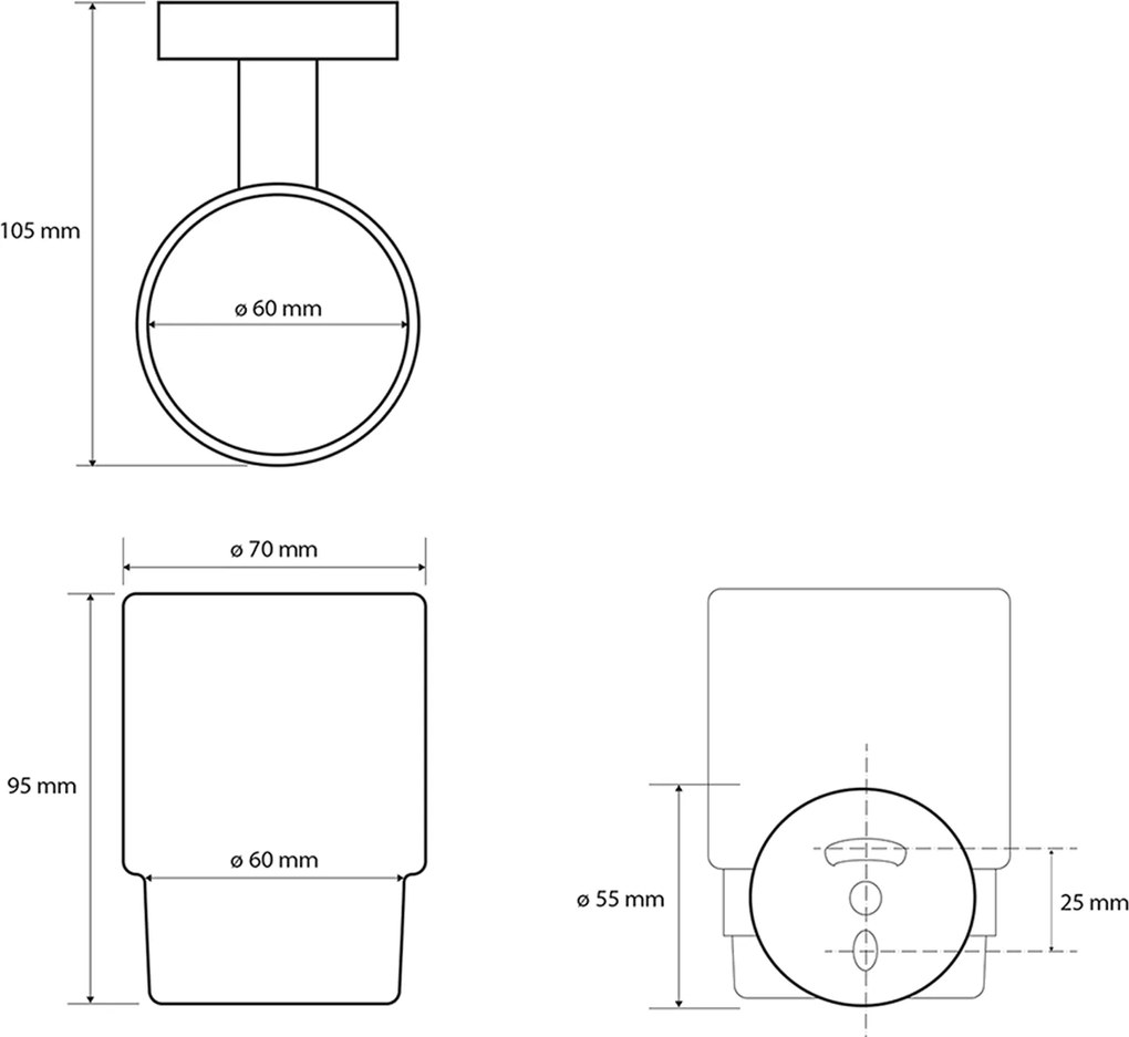 Sapho Sapho, X-ROUND WHITE sklenice, mléčné sklo, bílá, XR903W