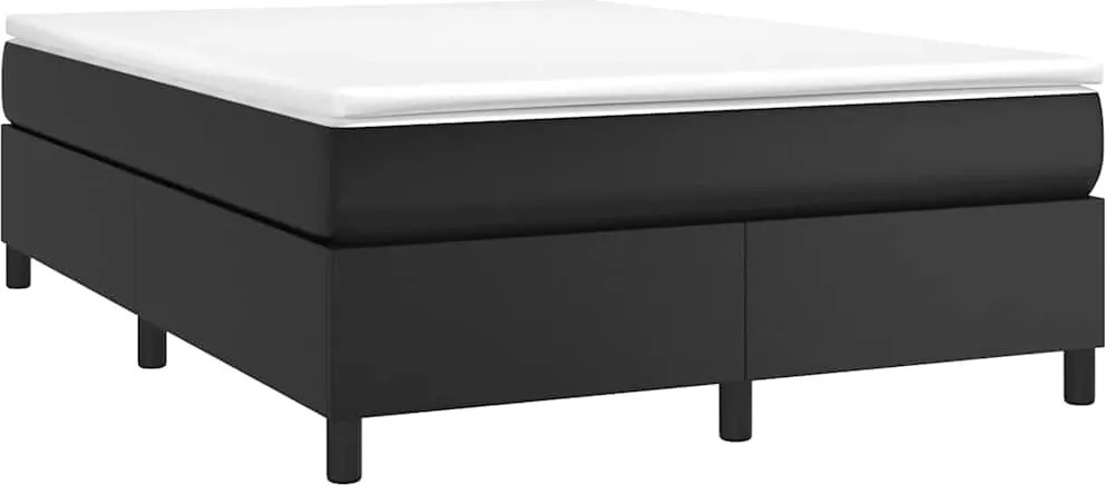 Rám postele s boxspringem černá 140 x 200 cm umělá kůže 3121047