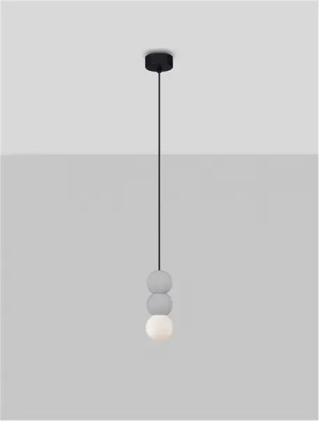 LED šedá designová svítilna Zero