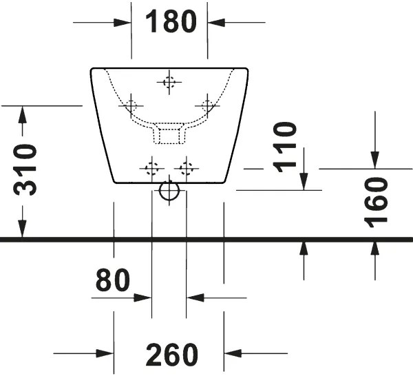 Duravit 2294150000 - Závěsný bidet D-NEO keramika/lesklá bílá