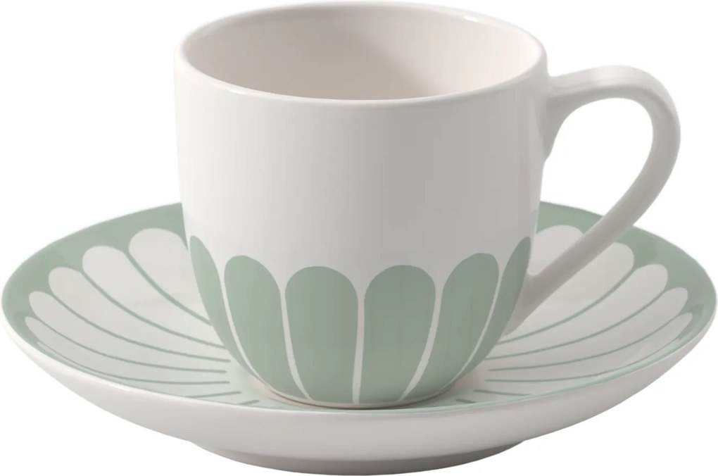 Villeroy&Boch Villeroy & Boch Fleur Vert espresso šálek s podšálkem
