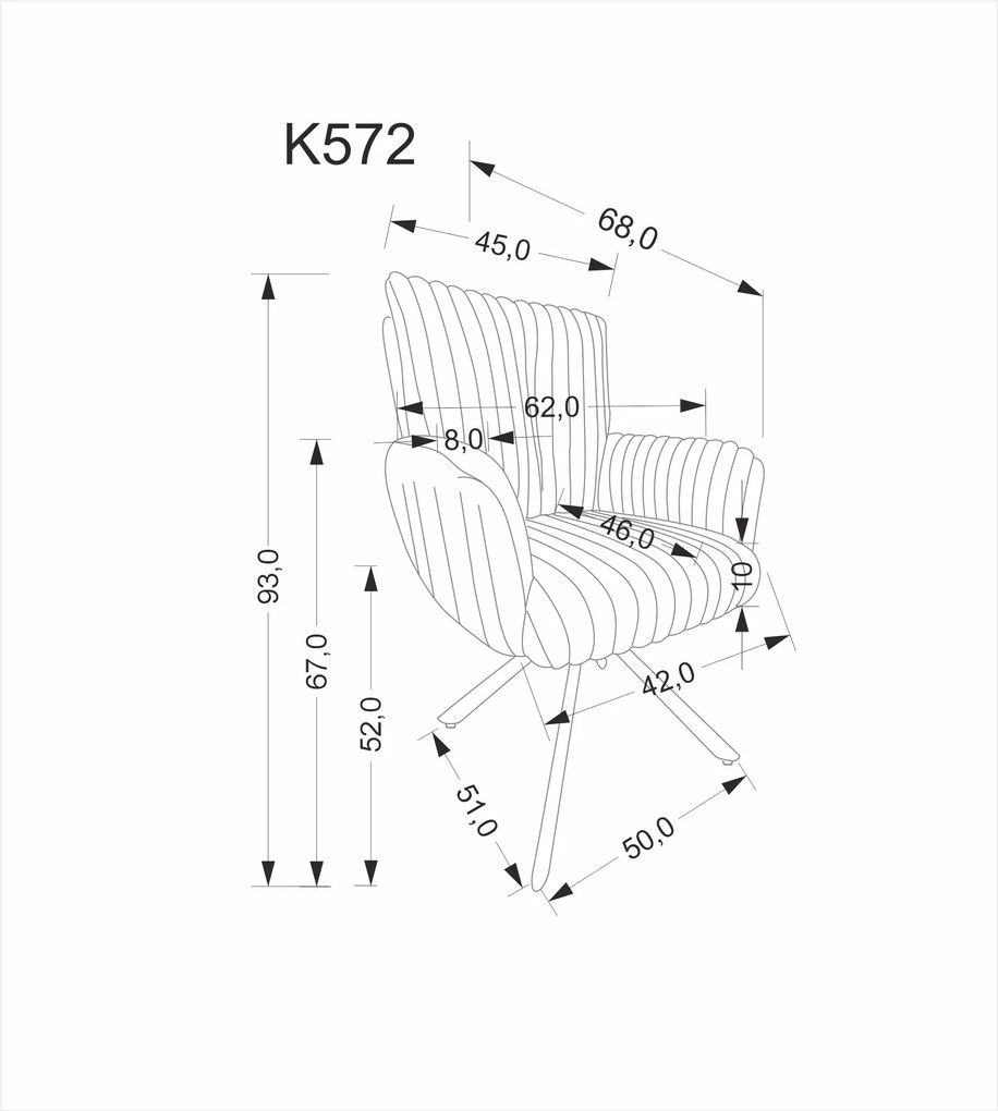 HALMAR K572 židle krémová
