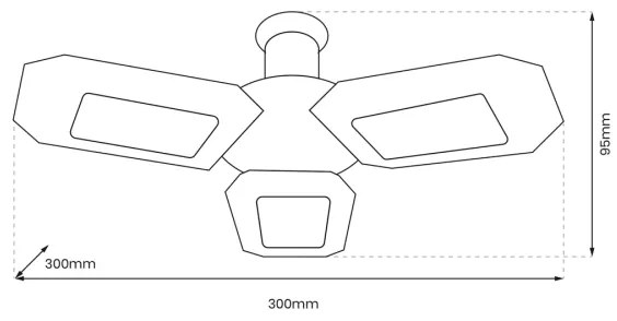 LED Stropní reflektor 3xE27/16,7W/230V 4000K