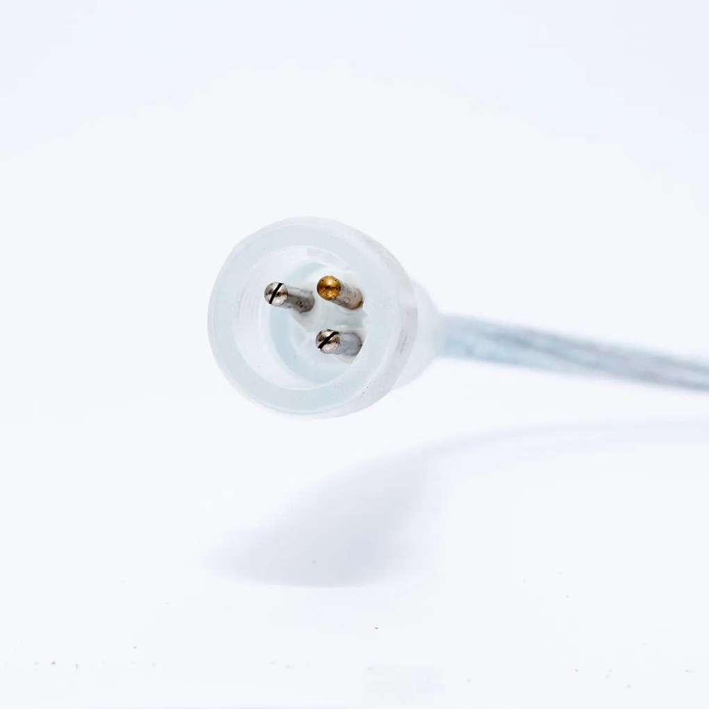LED tekoucí světlo, 6 m, ledově bílá, 96 diod, čirý kabel IP44, 24V