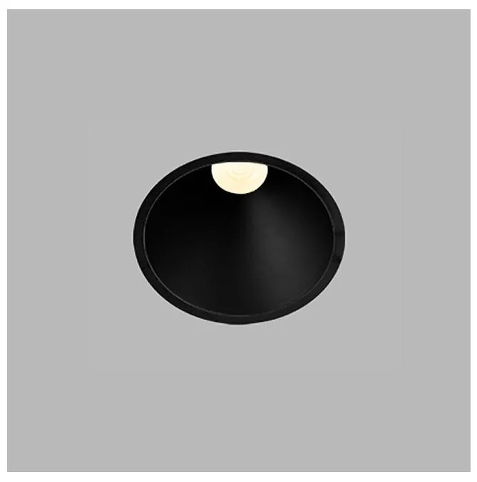 LED2 2280133 ZERO M kruhové zápustné bodové svítidlo 83mm 7W / 450lm 3000K černá Zápustné osvětlení do zdi