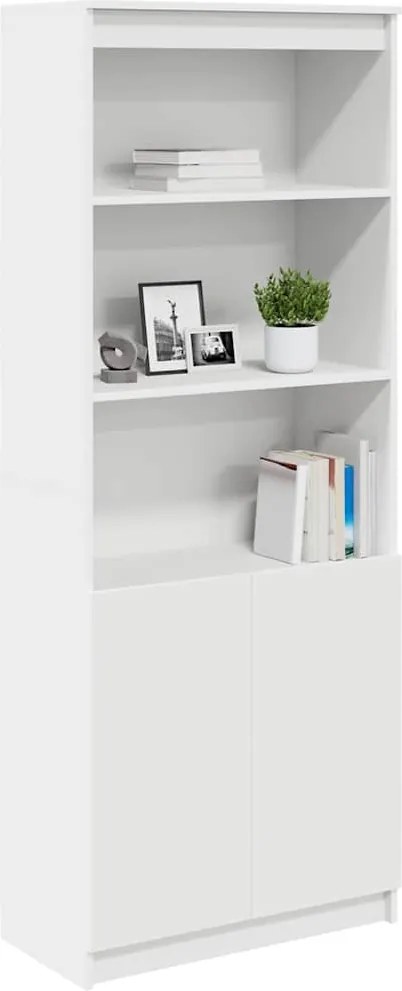 Skříň highboard bílá 70 x 35 x 180 cm kompozitní dřevo 3328471