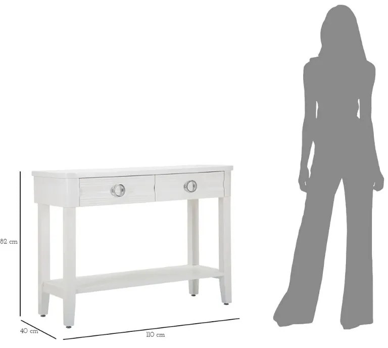Designová konzole Hahnunah 110 cm bílá