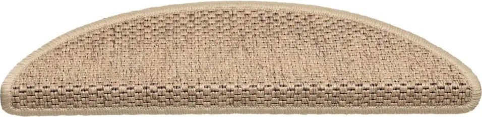 Samolepící nášlapy na schody vzhled sisal 15 ks 56x17x3 cm 326867