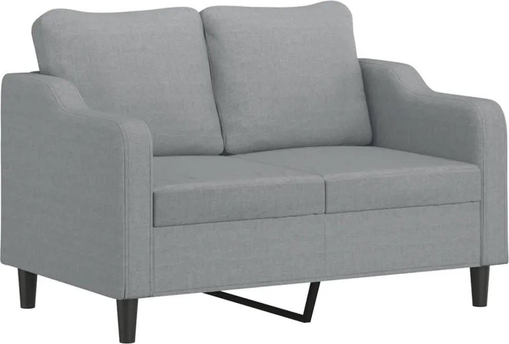 2dílná sedací souprava s poduškami světle šedá textil 3201802