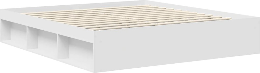 Rám postele s čelo Bílá 180 x 200 cm Masivní borové dřevo 3412452