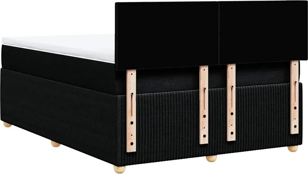 Box spring postel s matrací černá 140 x 190 cm textil 3287446