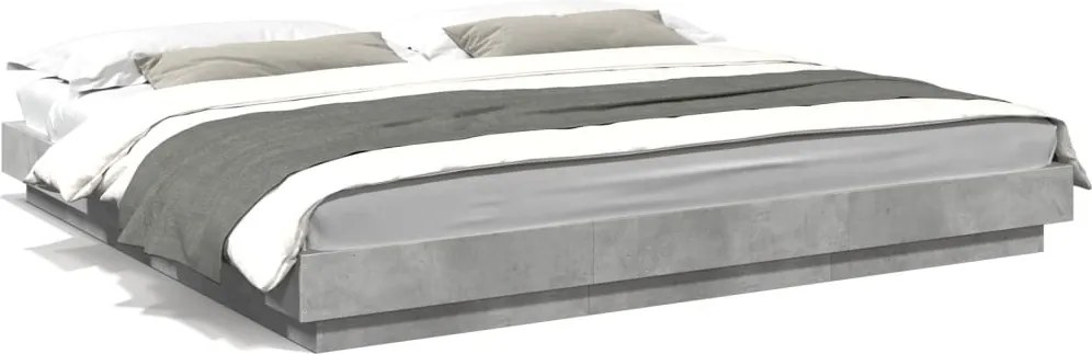 Rám postele betonově šedý 180 x 200 cm kompozitní dřevo 3281171