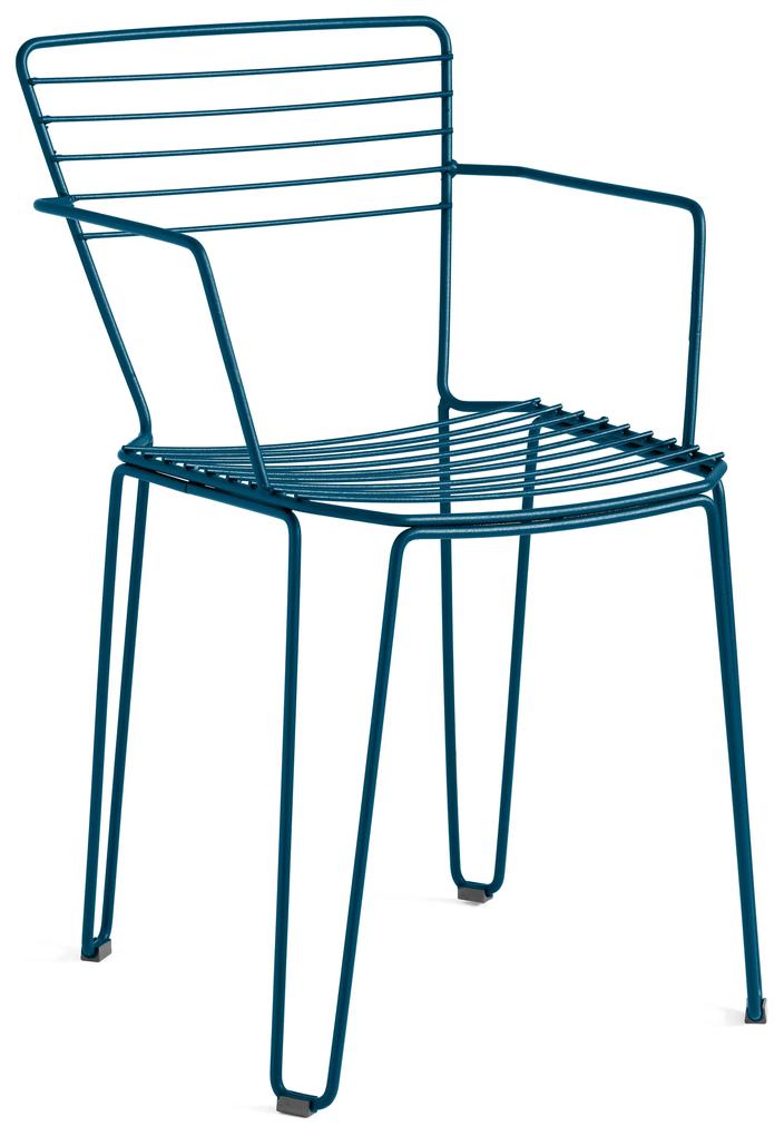 ISIMAR - Židle MENORCA s područkami - tmavě modrá