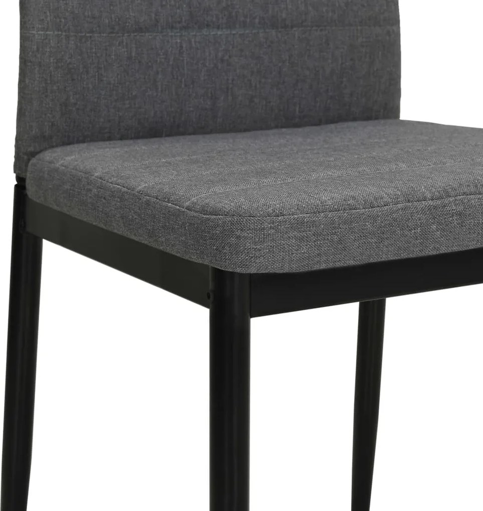Jídelní židle 4 ks světle šedé textil 246182