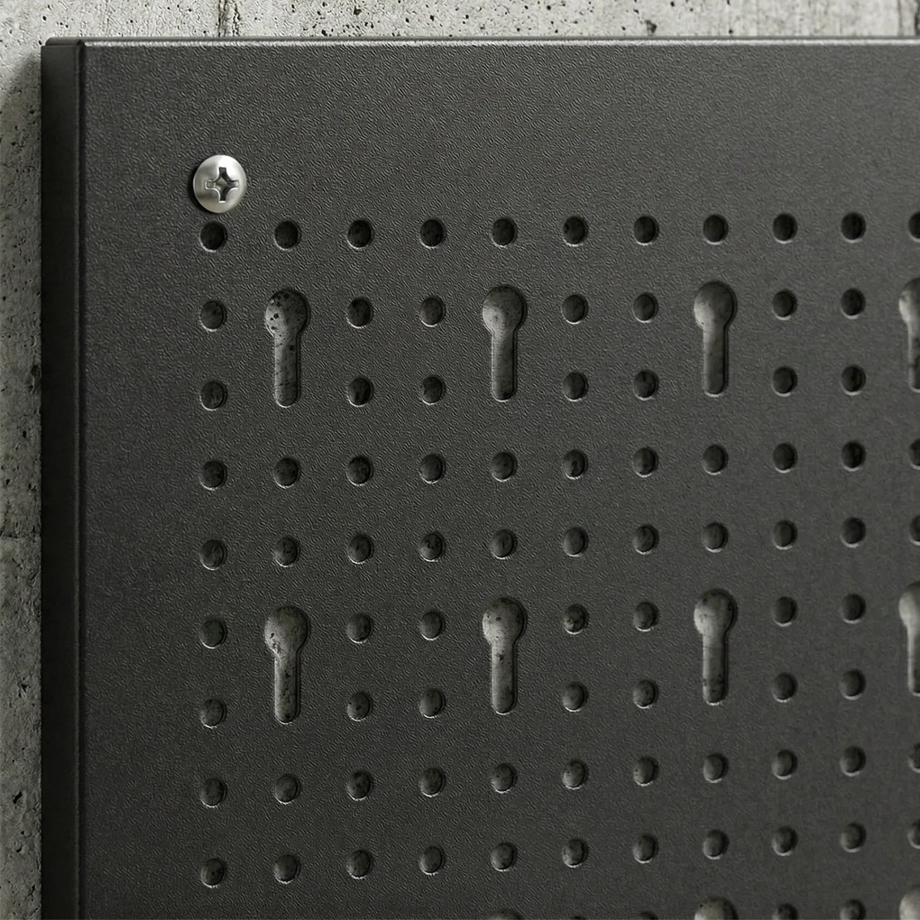 HOMCOM nástěnný pegboard 3×60 × 40 cm, 28dílný držák nářadí s háčky a přihrádkami, černá/červená