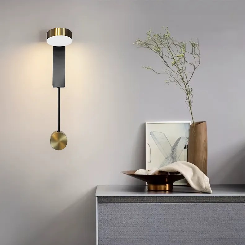 Toolight Toolight, LED nástěnné svítidlo, 13W, APP1600-W, černá-zlatá matná, OSW-01592