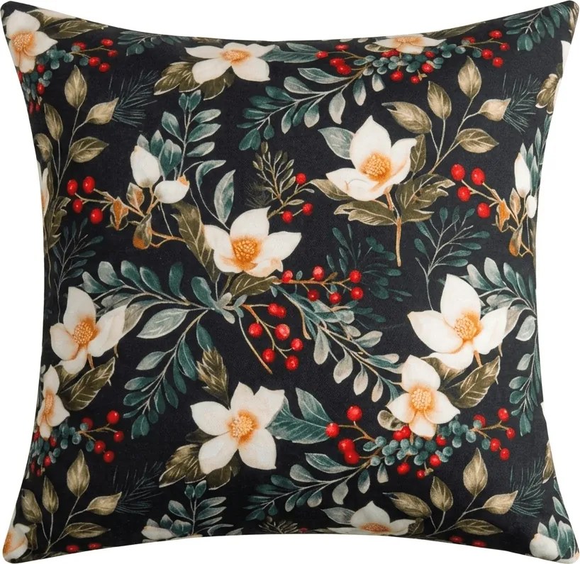 Povlak na polštář z mikrovlákna WINTER MAGNOLIA 45x45 cm, barevný