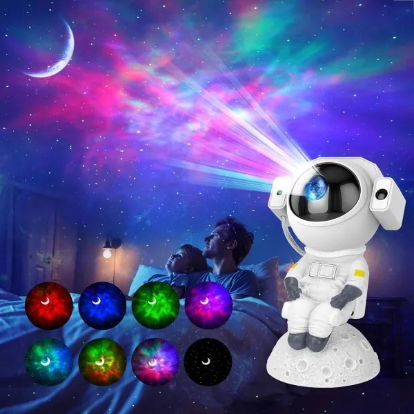 LED RGB Projektor 3v1 LED/5W/5V 3000/4000/6000K astronaut + dálkové ovládání
