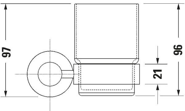 Duravit 99201000 - Nástěnný stojánek na zubní kartáčky D-CODE pravá lesklý chrom