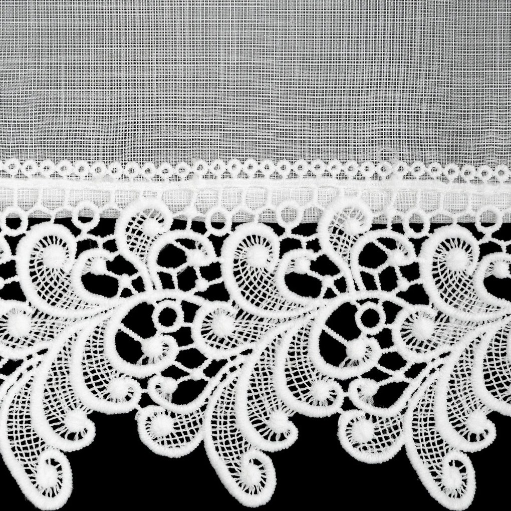 KRÁTKÁ ZÁCLONA NA PÁSCE MARTINA 150X40 CM BÍLÁ
