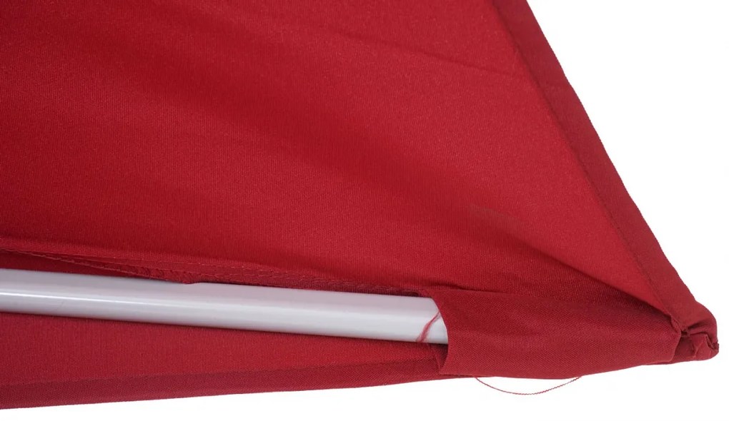 Slunečník půlkruh Parla - polyester/hliník - 270cm bordó bez stojanu