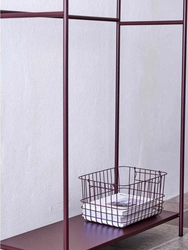 Vínový kovový stojan na oblečení 92x186x39 cm Arch – Mette Ditmer Denmark