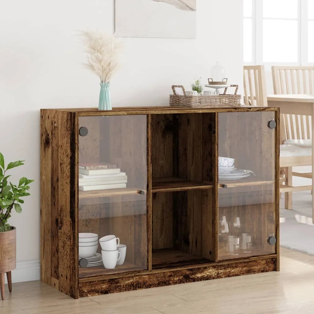 Příborník old wood 102 x 37 x 75,5 cm kompozitní dřevo 3318724