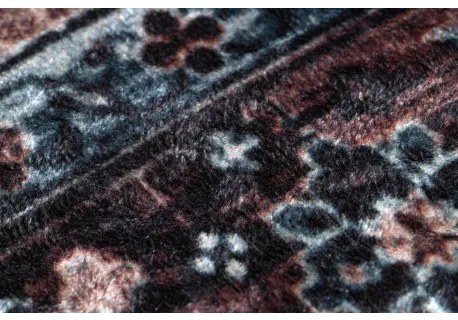 ANDRE mycí kobereček Ornament 1826 vintage protiskluz hnědá / modrý velikost 160x220 cm | krásné koberce cz